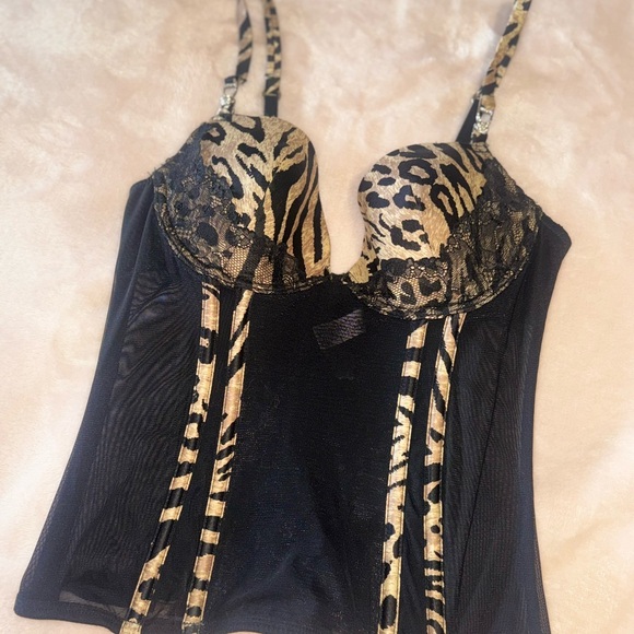 La SENZA | Intimates & Sleepwear | La Senza Animal Print Black Bustier ...